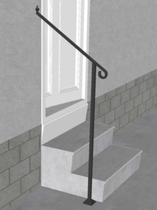 1 Step Handrail | Stair Designs
